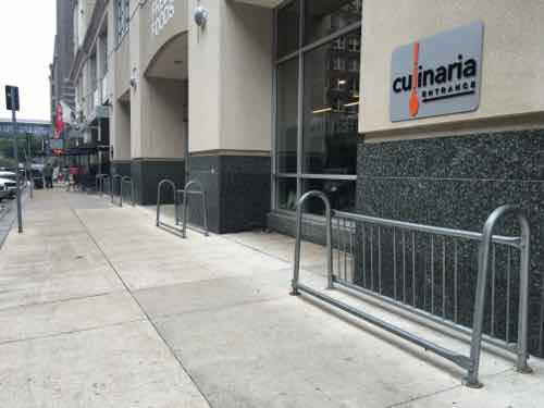 Old Sidewalk-Blocking Bike Racks Finally RemovedUrbanReview | ST LOUIS