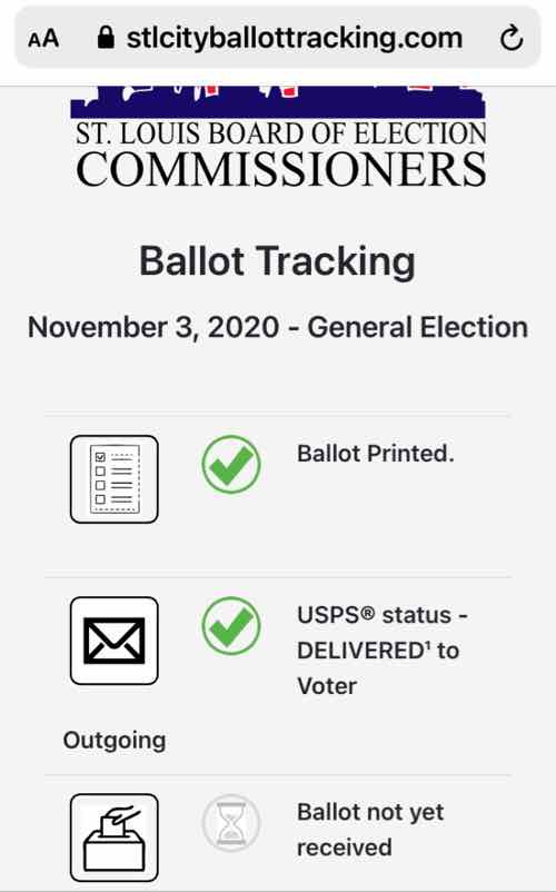 My Absentee Ballot Has Been ReceivedUrbanReview | ST LOUIS